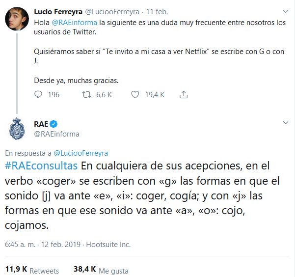 Usuario de Twitter consulta a la RAE y la respuesta da mucho de qué ...