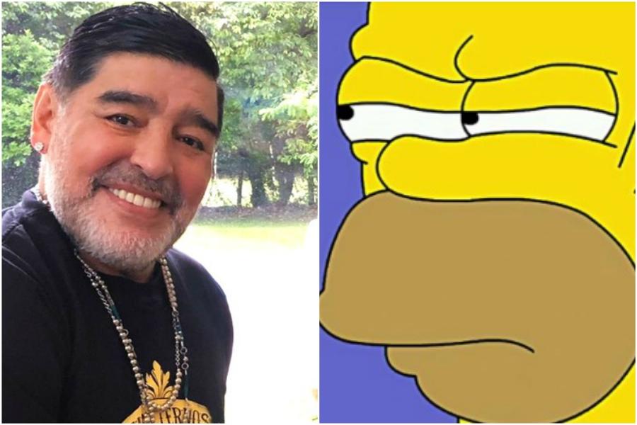 El día que Maradona dijo que odiaba a 'Los Simpson' y... ¡'Homero' le ...
