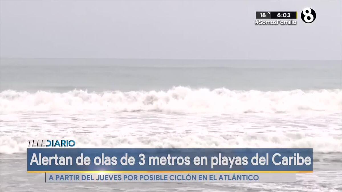 Alertan de olas de 3 metros en playas del Caribe| Telediario Costa Rica