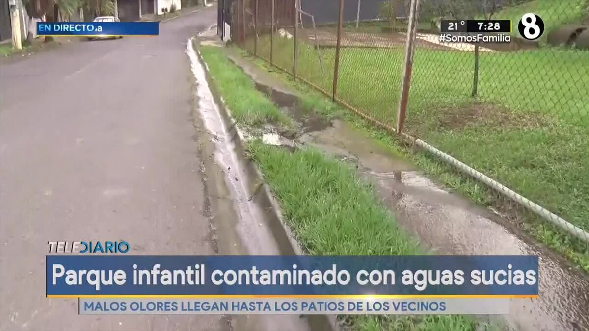 Parque infantil contaminado con aguas sucias en Costa Rica| Telediario ...
