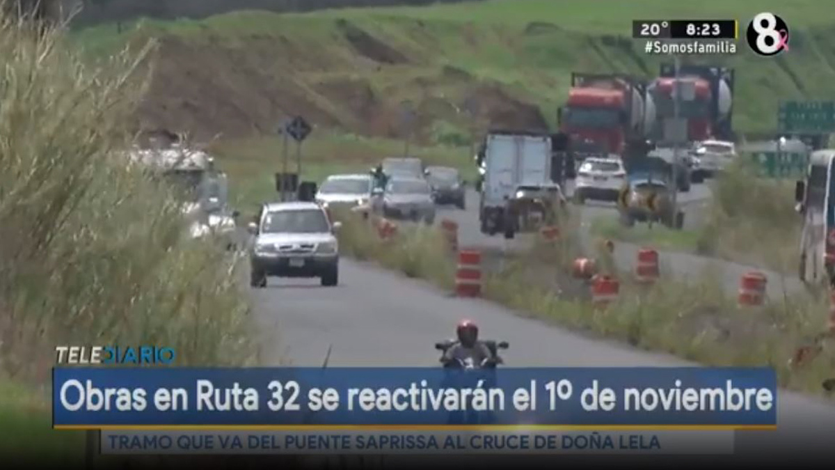 Obras en Ruta 32 se reactivarán el 1 de noviembre| Telediario Costa Rica