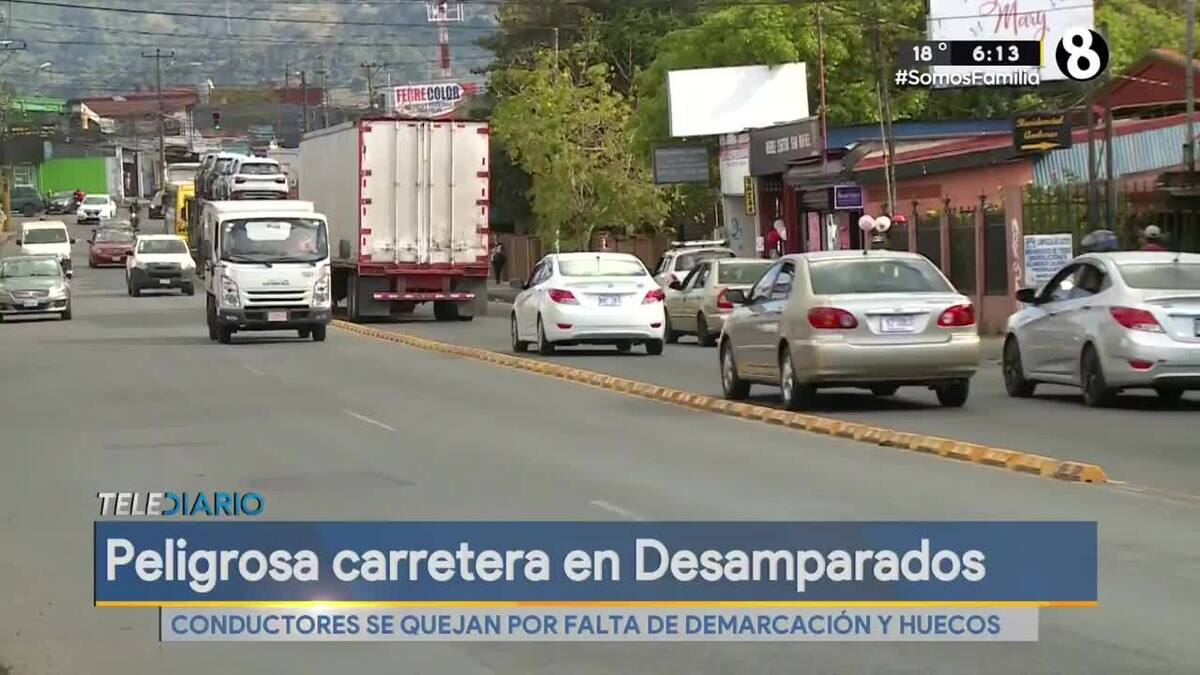 Peligrosa carretera en Desamparados| Telediario Costa Rica