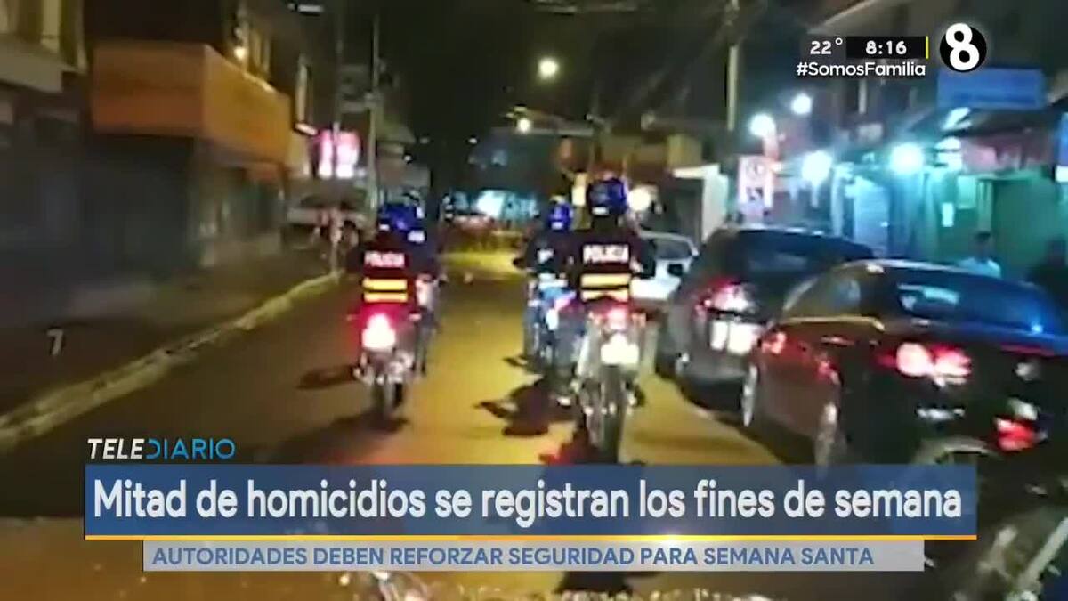 Mitad de homicidios se registran fines de semana en Costa Rica| Telediario Costa Rica