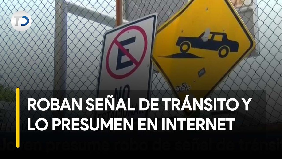 Joven presume robo de señal de tránsito| Telediario Costa Rica